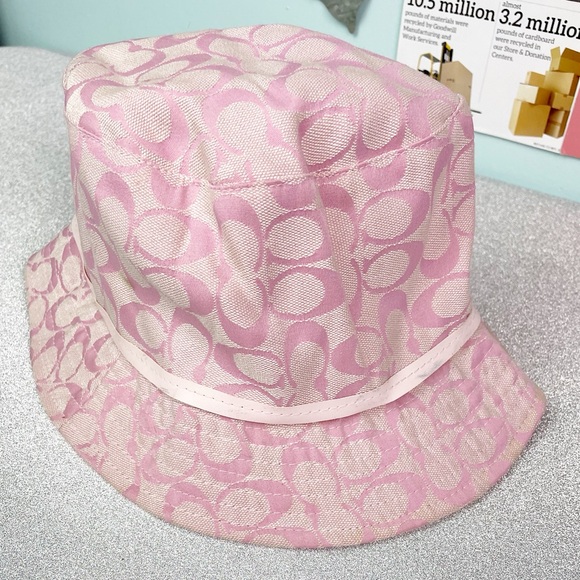 Coach | Accessories | Coach Vintage Y2k Pink Bucket Hat In Classic ...